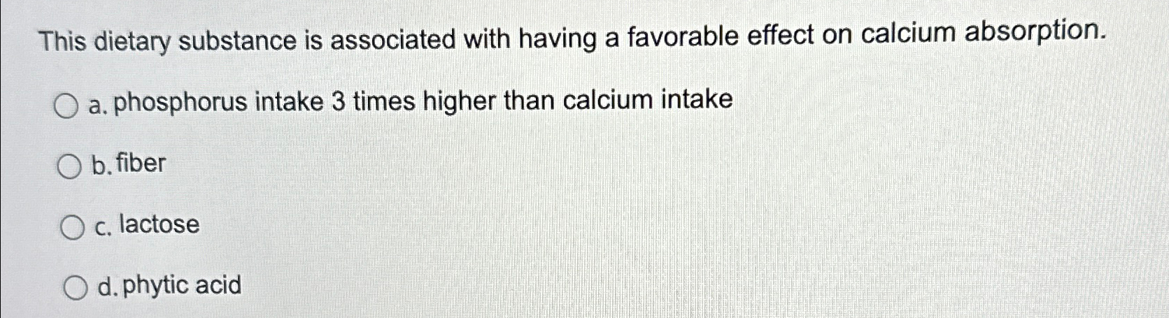 Solved This dietary substance is associated with having a | Chegg.com