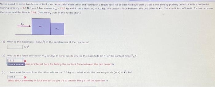 Solved Nex is asked to move two boxes of books in contact | Chegg.com