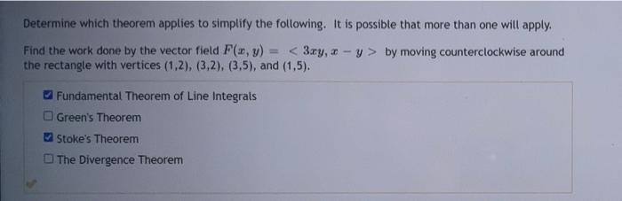 Solved Determine which theorem applies to simplify the | Chegg.com