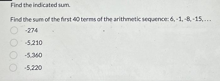 Solved Use the formula for the sum of the first n terms of a | Chegg.com