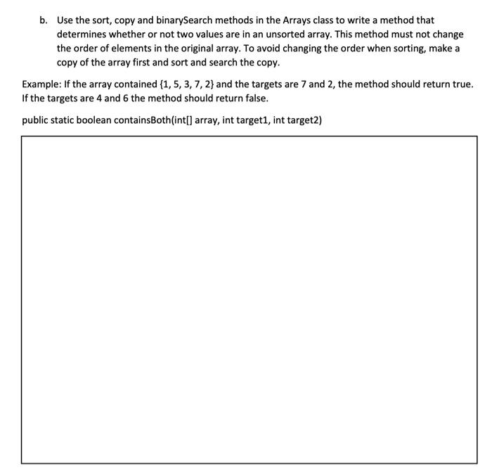 Solved a. Write a code method that will return a new array | Chegg.com Solved a. Write a code method that will return a new array | Chegg.com