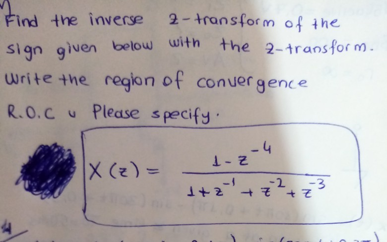 Solved "Find the inverse 2- transform of the sign given | Chegg.com