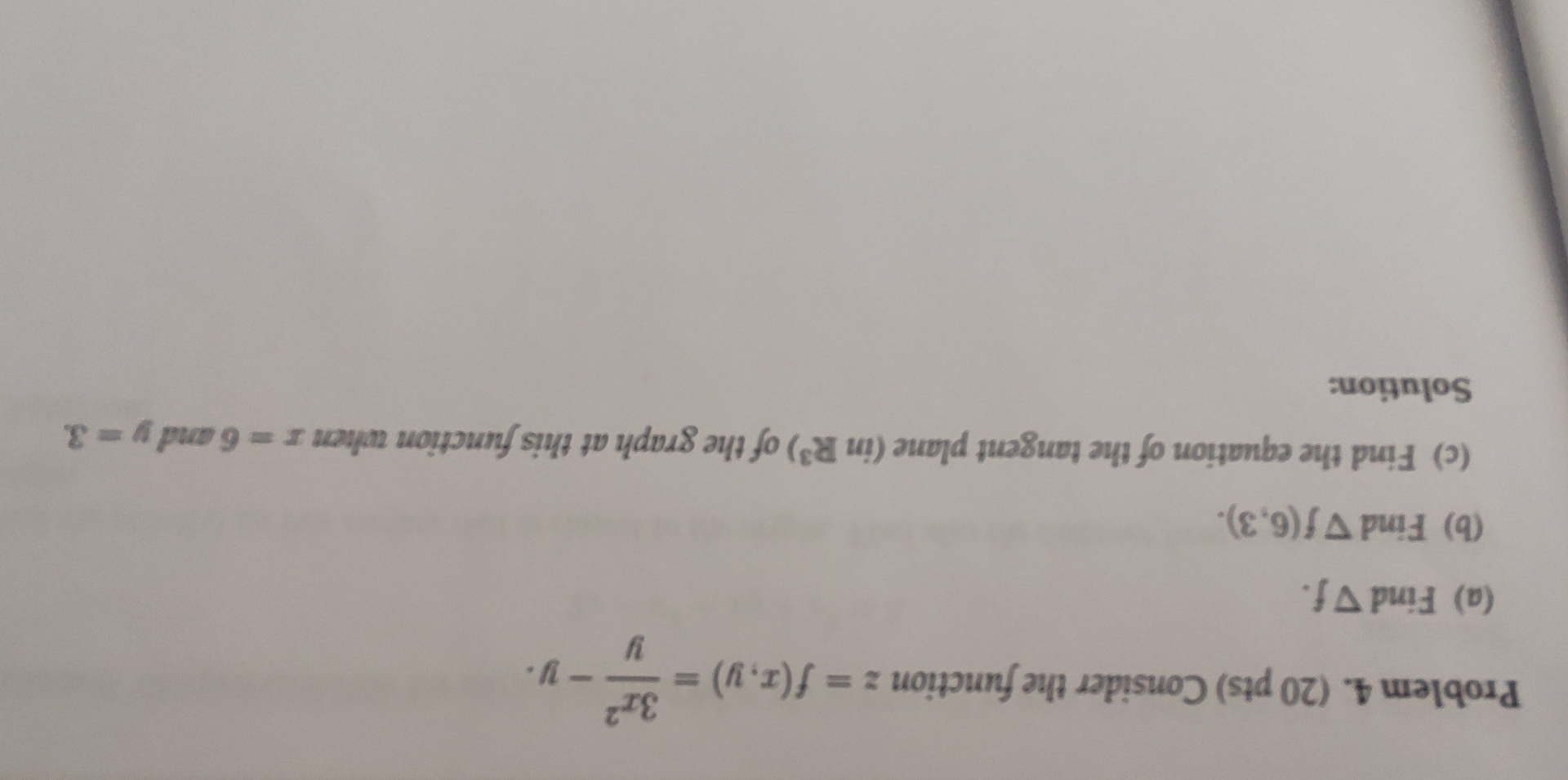 Solved Problem 4. (20 ﻿pts) ﻿Consider the function | Chegg.com