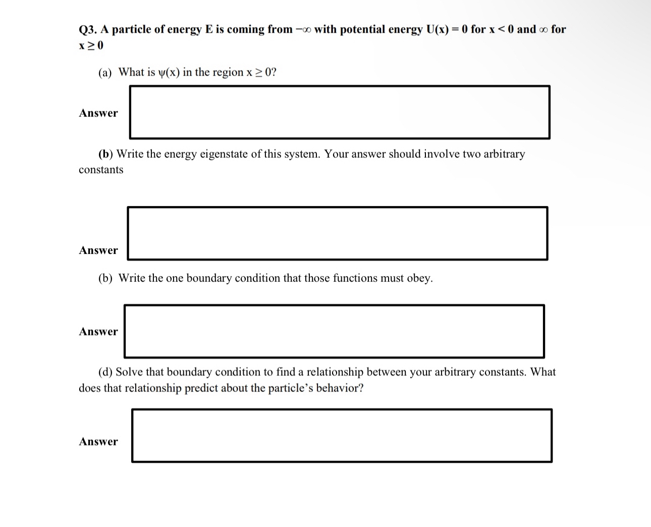 Solved Please explain tooQ3. ﻿A particle of energy E ﻿is | Chegg.com
