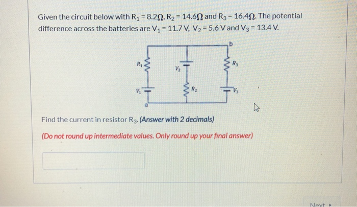 Solved Given the circuit below with R1 = 8.282, R2 = 14.6 | Chegg.com