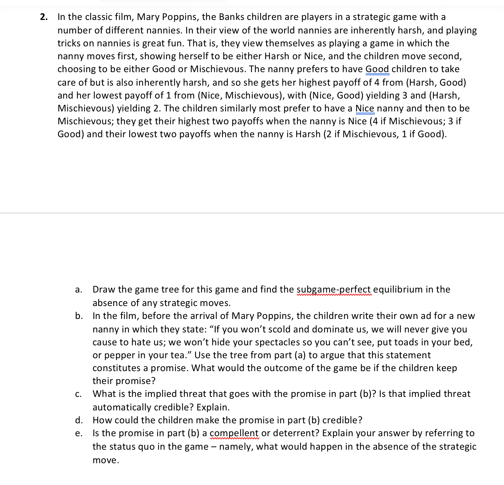 Solved In the classic film, Mary Poppins, the Banks children | Chegg.com