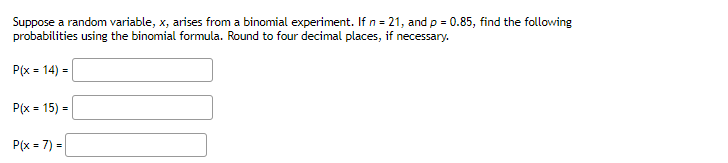 Solved Suppose a random variable, x, ﻿arises from a binomial | Chegg.com