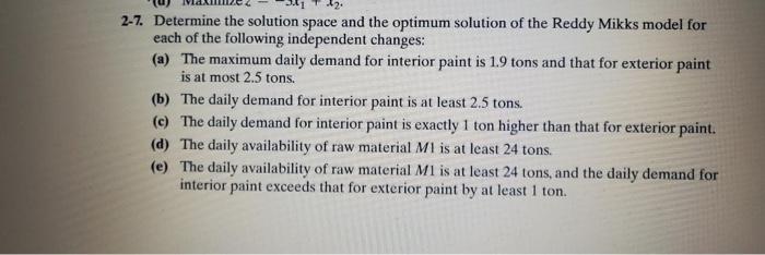 Solved 2-7. Determine the solution space and the optimum | Chegg.com