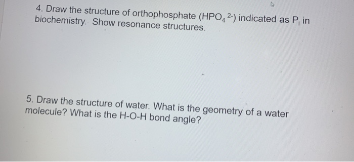Solved 4. Draw the structure of orthophosphate (HPO4 2-) | Chegg.com