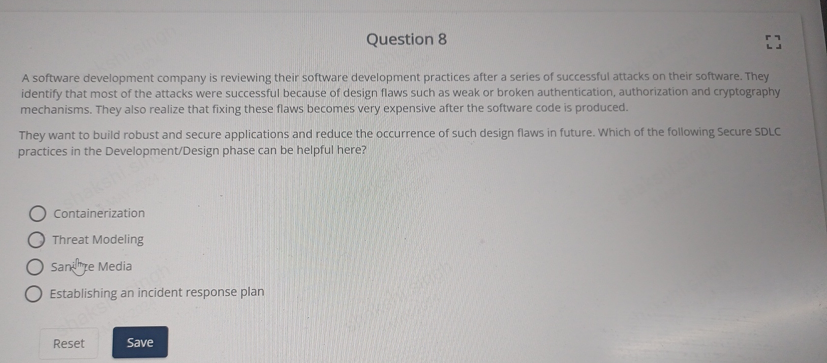 Solved Question 8A software development company is reviewing | Chegg.com