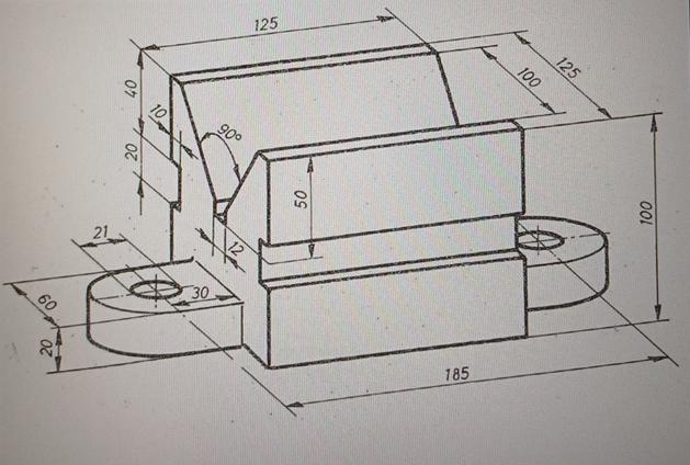 Solved please draw this 3rd angle view Can you show it in | Chegg.com