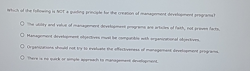 Solved Which of the following is NOT a guiding principle for | Chegg.com