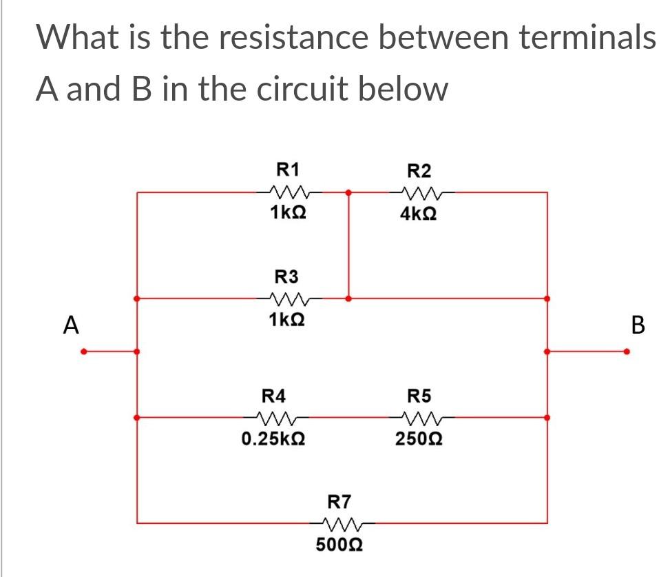 Solved What is the resistance between terminals A and B in | Chegg.com
