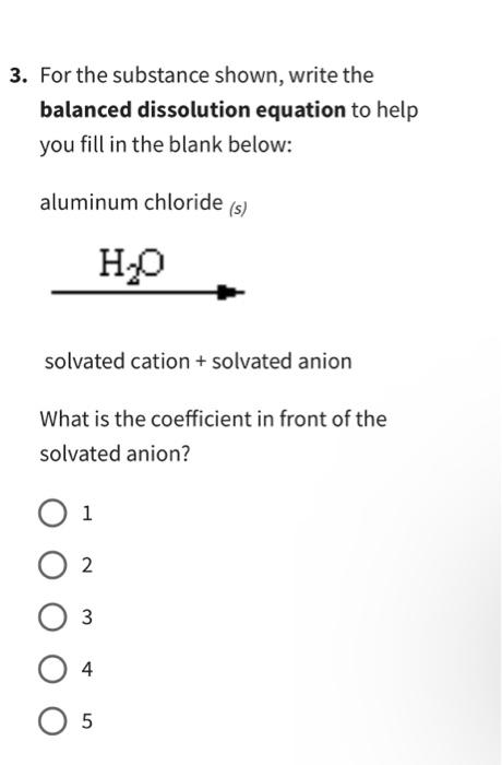Solved 3. For the substance shown, write the balanced | Chegg.com