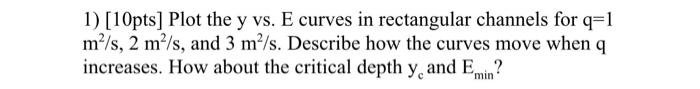 Solved 1) [10pts] Plot the y vs. E curves in rectangular | Chegg.com