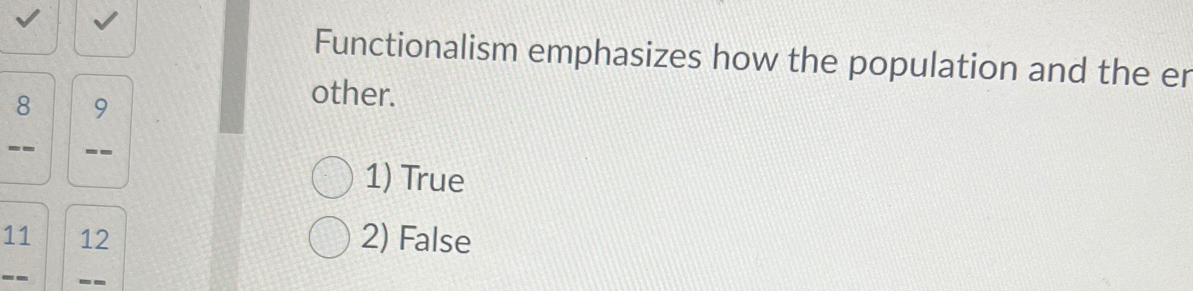 Solved Functionalism emphasizes how the population and the | Chegg.com