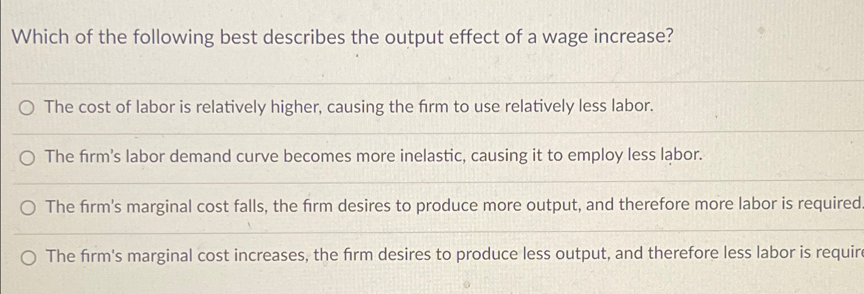 Solved Which of the following best describes the output | Chegg.com