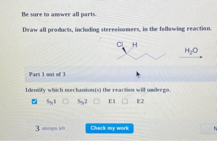Solved Be sure to answer all parts. Draw all products, | Chegg.com
