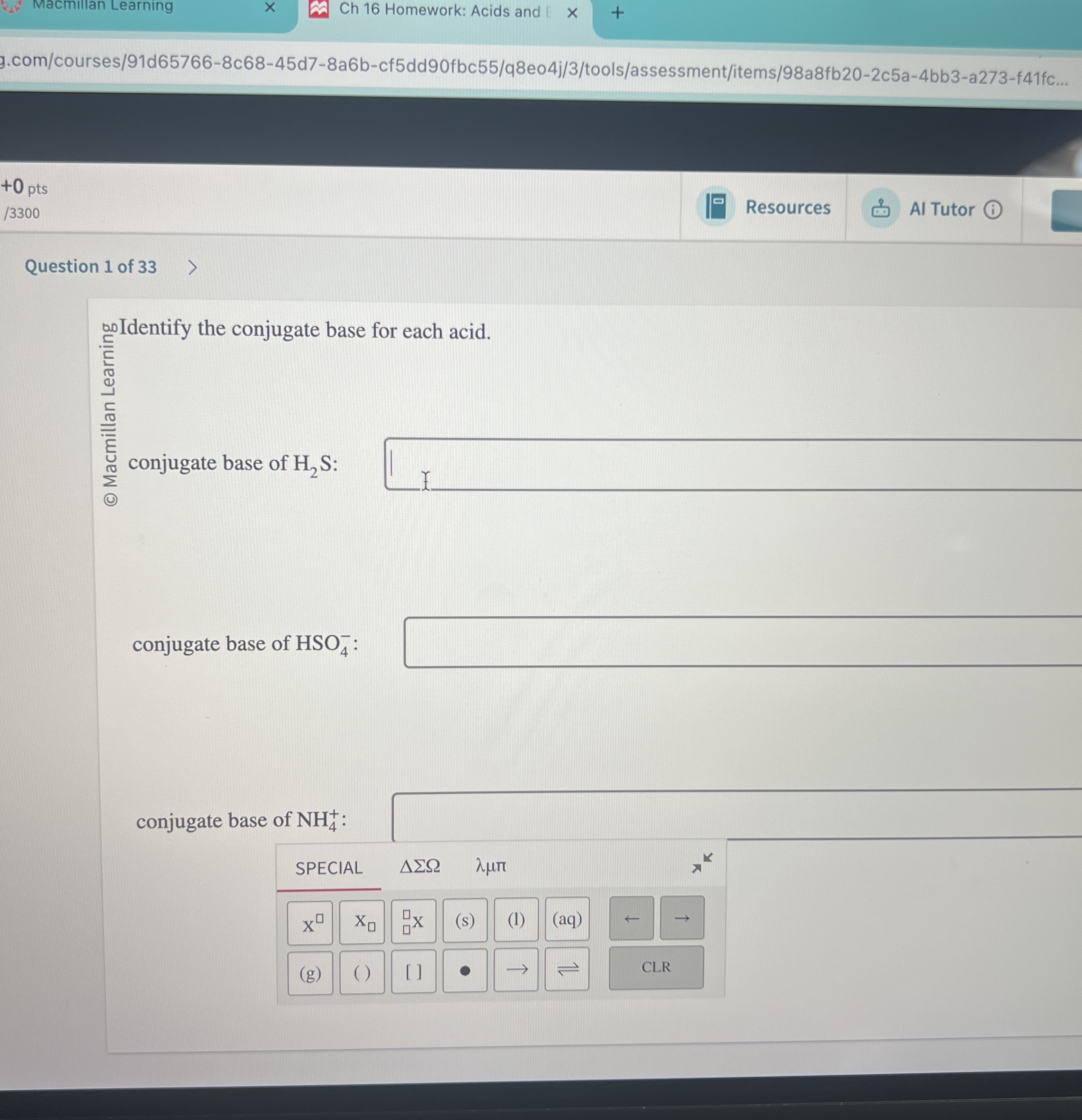 Solved conjugate base of HSO4-:conjugate base of | Chegg.com