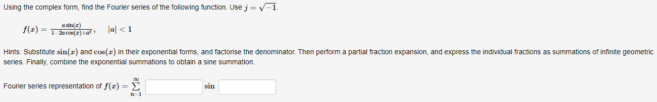 Solved Using the complex form, find the Fourier series of | Chegg.com