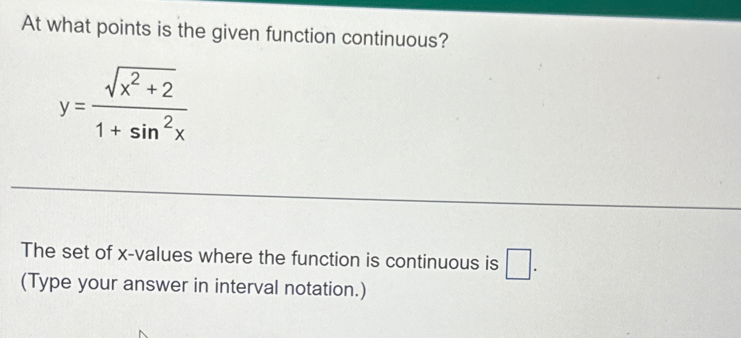 Solved At what points is the given function | Chegg.com