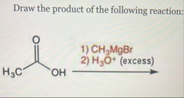 Solved Draw the product of the following | Chegg.com