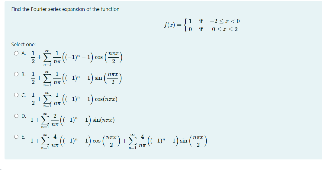 Solved Find the Fourier series expansion of the | Chegg.com