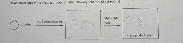Solved Problem 8 : Supply the missing products in the | Chegg.com