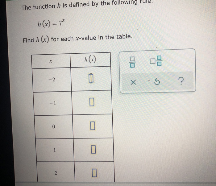 Solved The function h is defined by the following Pule. h(x) | Chegg.com