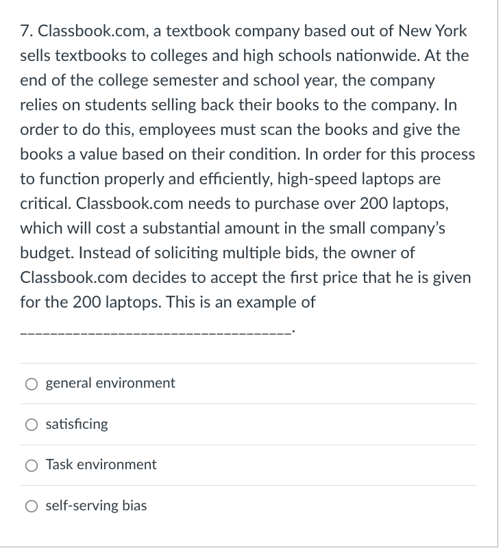 Solved Classbook.com, a textbook company based out of New | Chegg.com