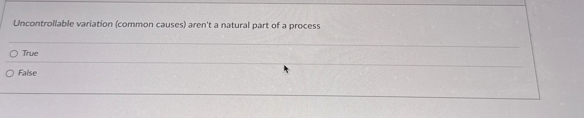 Solved Uncontrollable variation (common causes) ﻿aren't a | Chegg.com