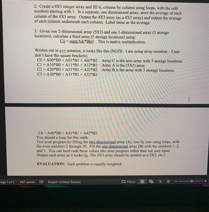 Solved DESCRIPTION: Complete each problem. 1. Given a one | Chegg.com