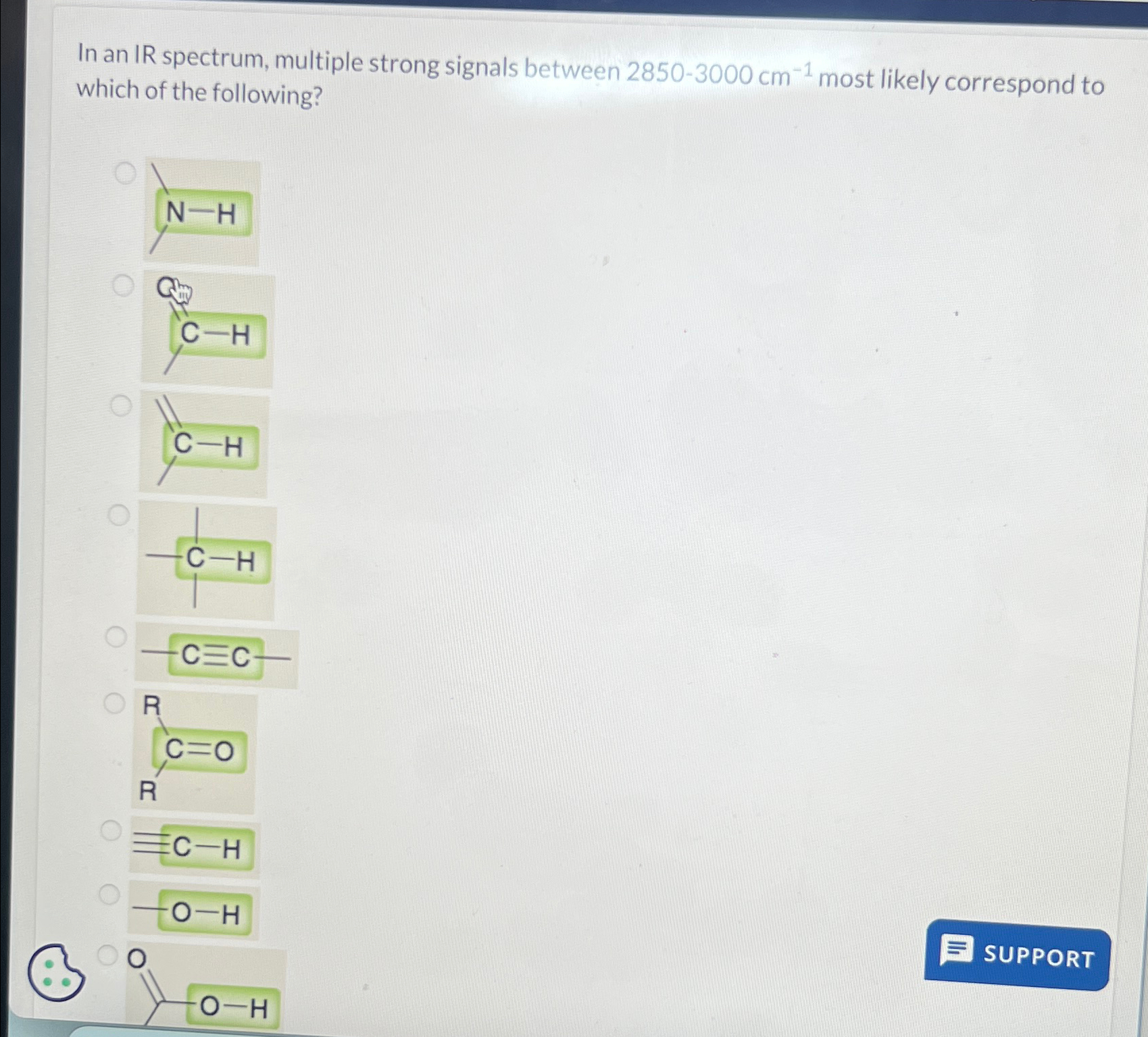 Solved In an IR spectrum, multiple strong signals between | Chegg.com
