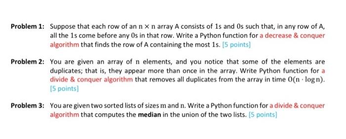 Solved Please solve these questions in python using Decrease | Chegg.com