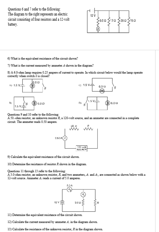 Solved Questions 6 ﻿and 7 ﻿refer to the following:The | Chegg.com