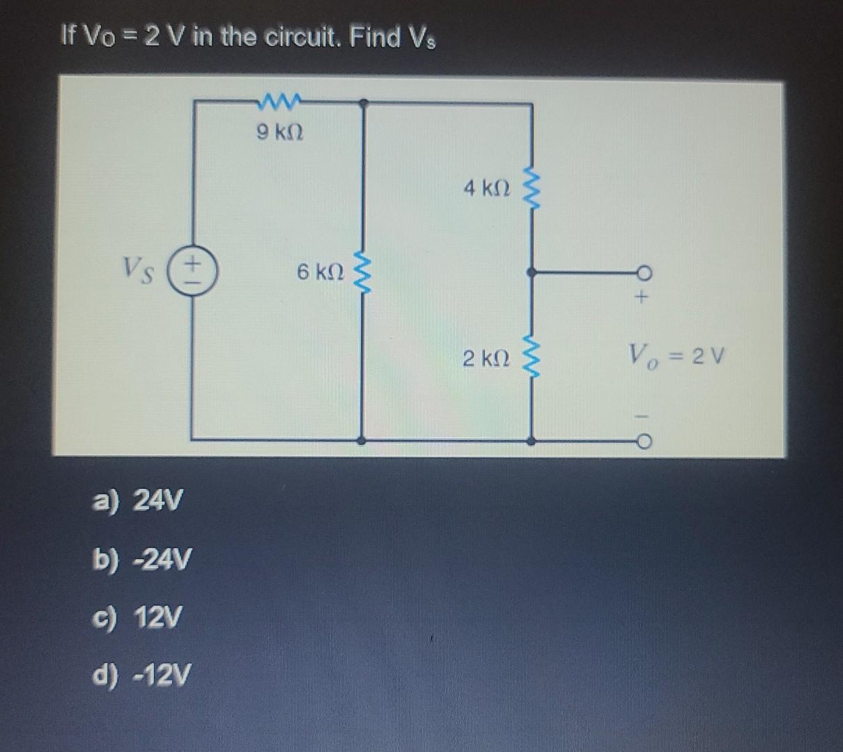 Solved Find l1 in the circuitIf V0=2 V in the circuit. Find | Chegg.com