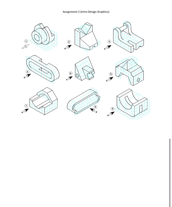 Solved Please draw the top, front and right view for the | Chegg.com