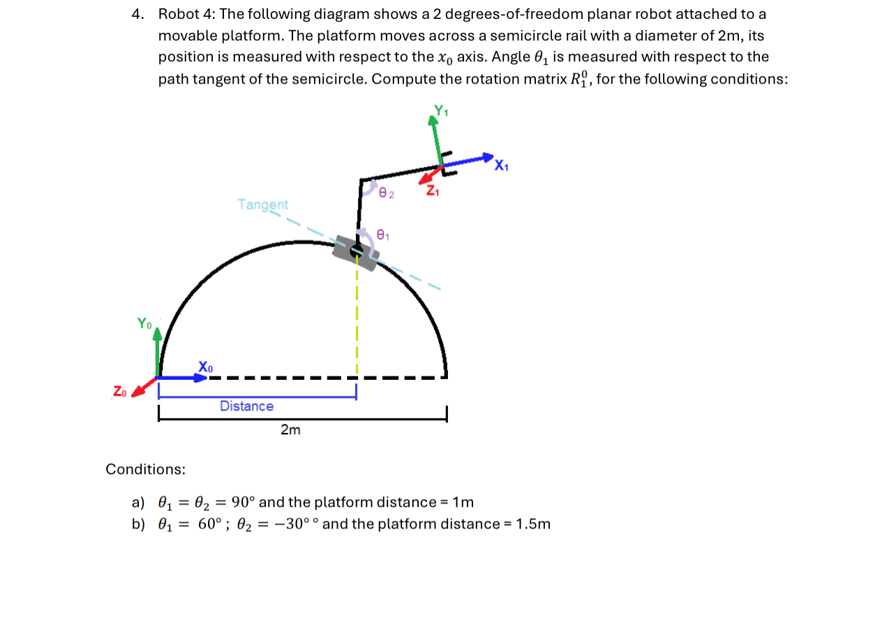 Solved Robot 4: The following diagram shows a 2 | Chegg.com