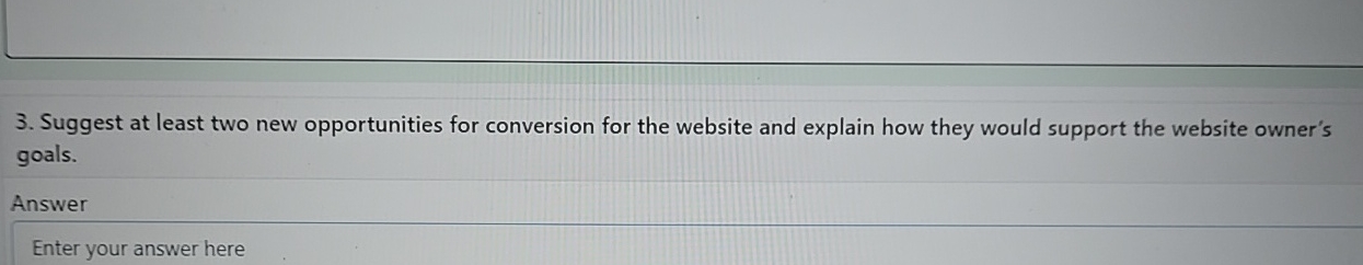 Solved Suggest at least two new opportunities for conversion | Chegg.com