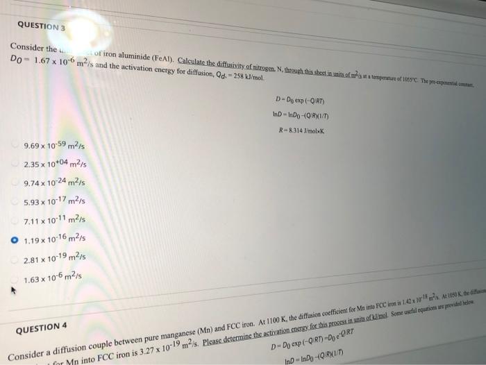 Solved QUESTION 3 Consider the of iron aluminide (FAI). | Chegg.com