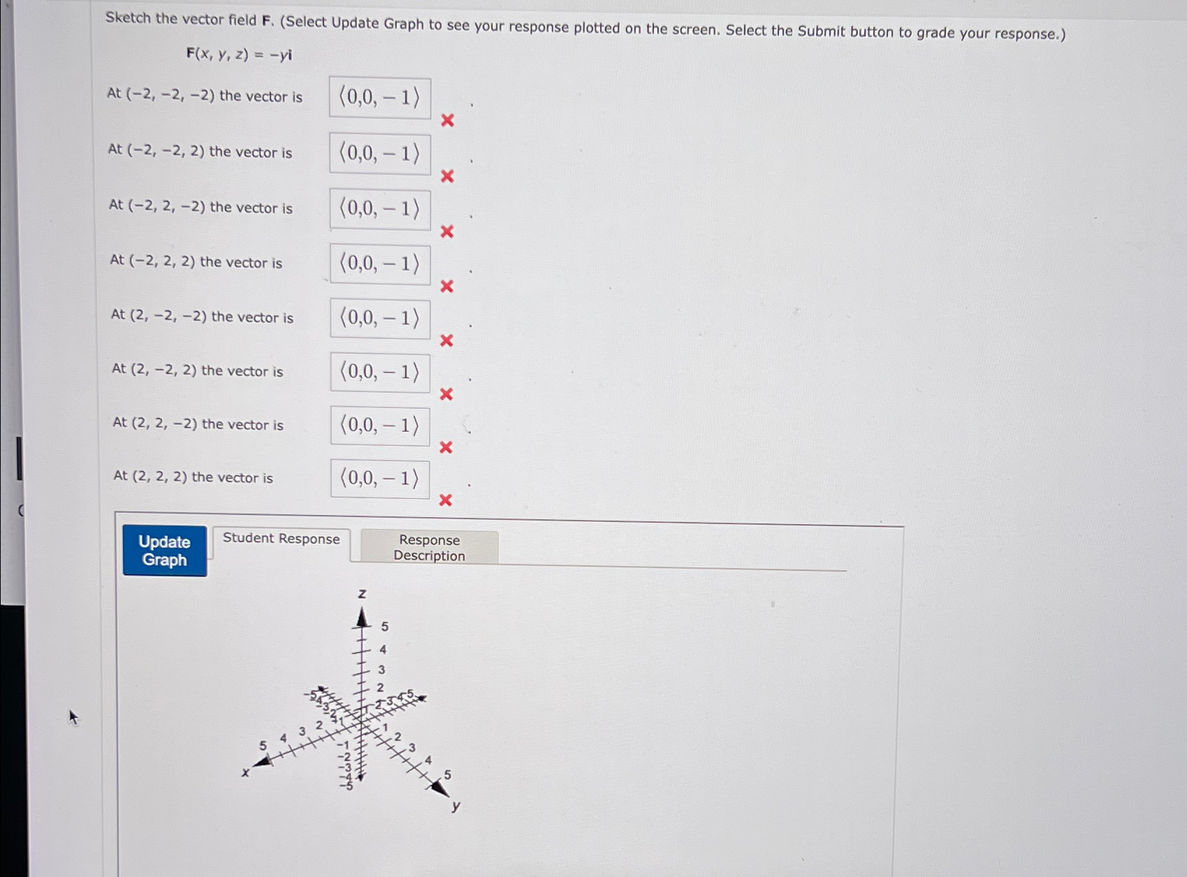 Solved Sketch the vector field F. (Select Update Graph to | Chegg.com