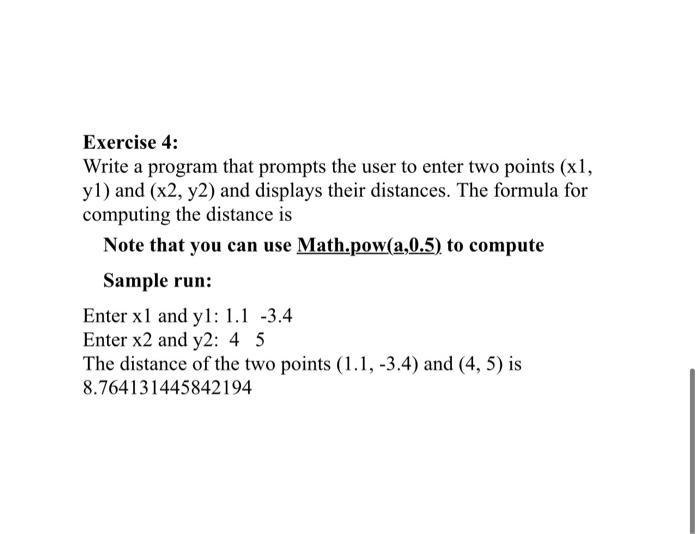 Solved Exercise 4 Write A Program That Prompts The User To 8816