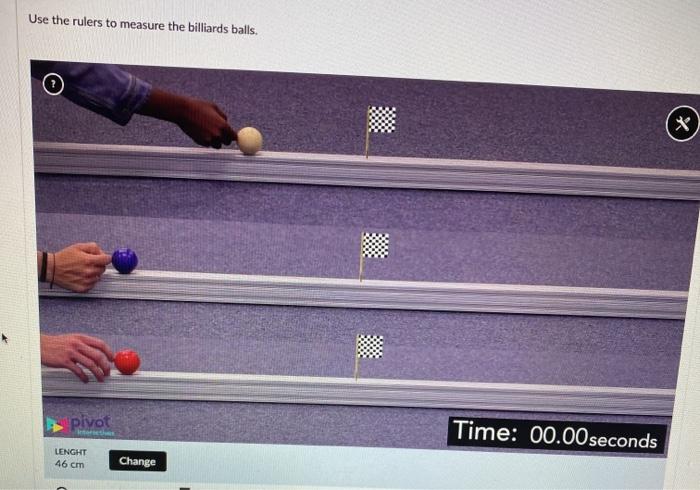 Use the rulers to measure the billiards balls, * | Chegg.com