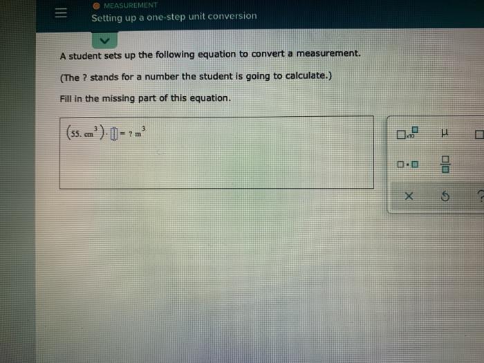 Solved MEASUREMENT Setting up a one-step unit conversion A | Chegg.com