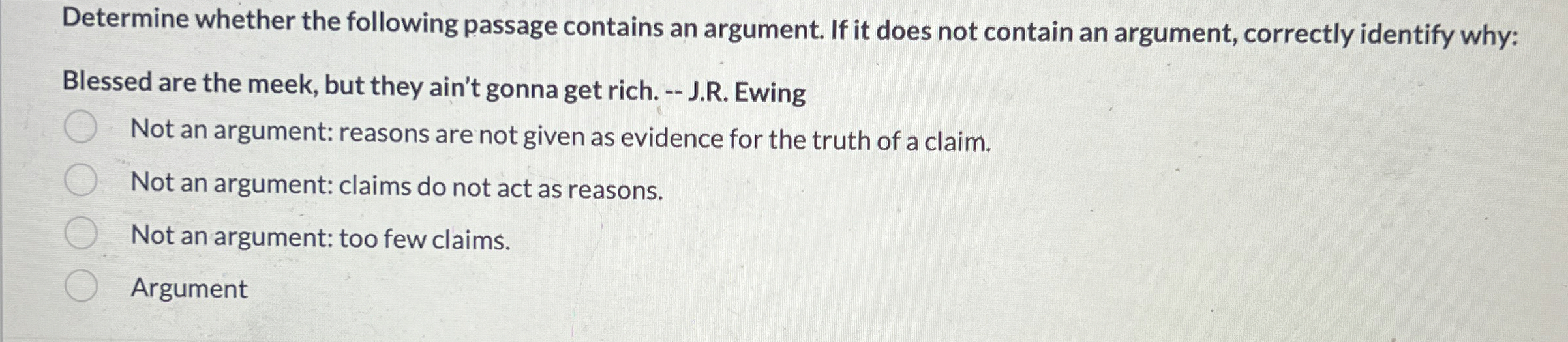 Solved Determine whether the following passage contains an | Chegg.com