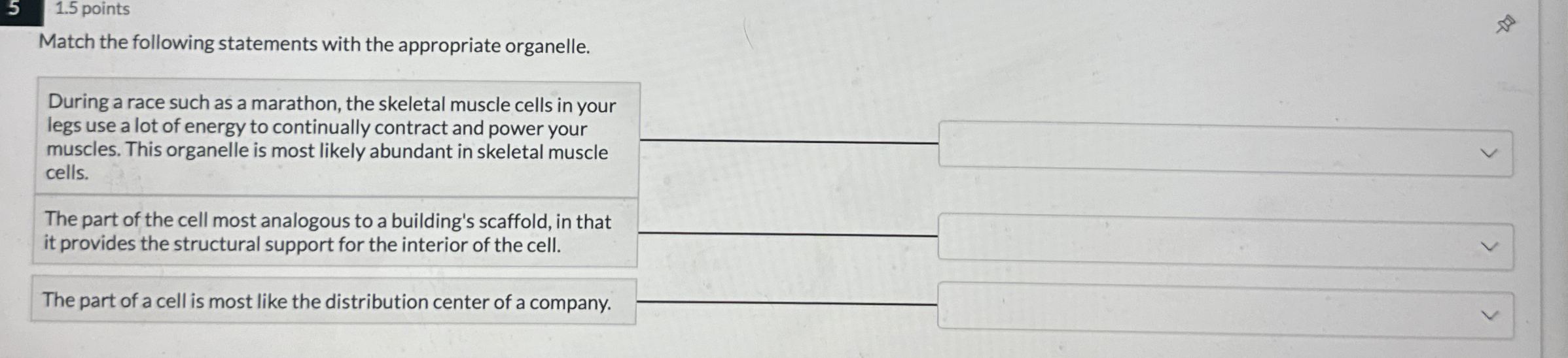 Solved Match the following statements with the appropriate | Chegg.com