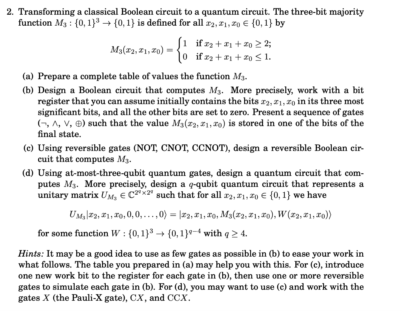 Solved Transforming a classical Boolean circuit to a quantum | Chegg.com