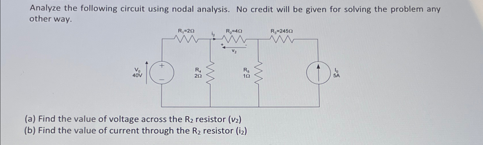 Solved Analyze the following circuit using nodal analysis. | Chegg.com