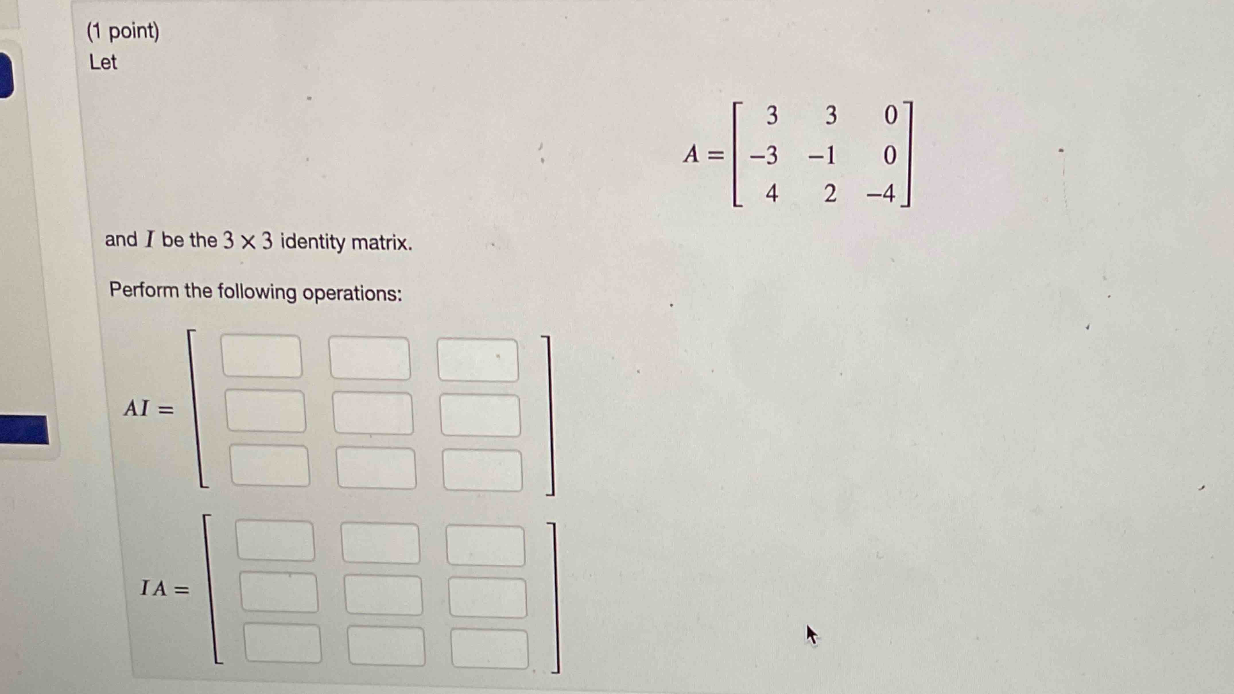 (1 ﻿point)Determine x ﻿and y ﻿such | Chegg.com
