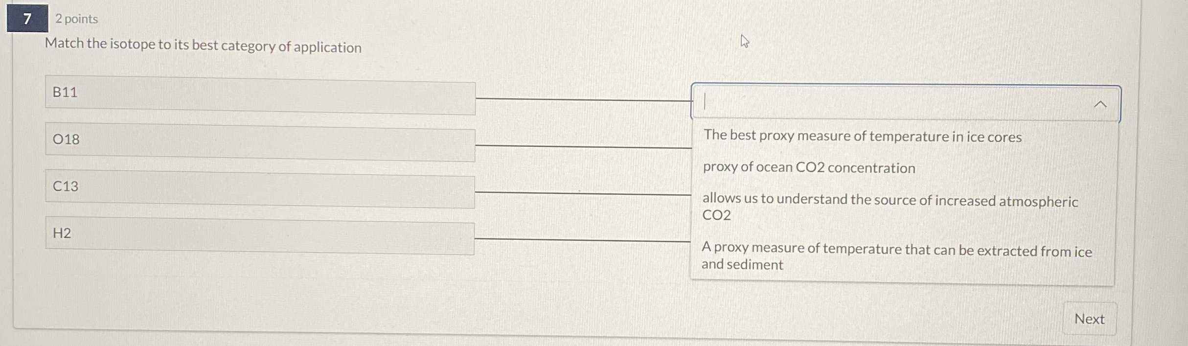 Solved 72 ﻿pointsMatch the isotope to its best category of | Chegg.com